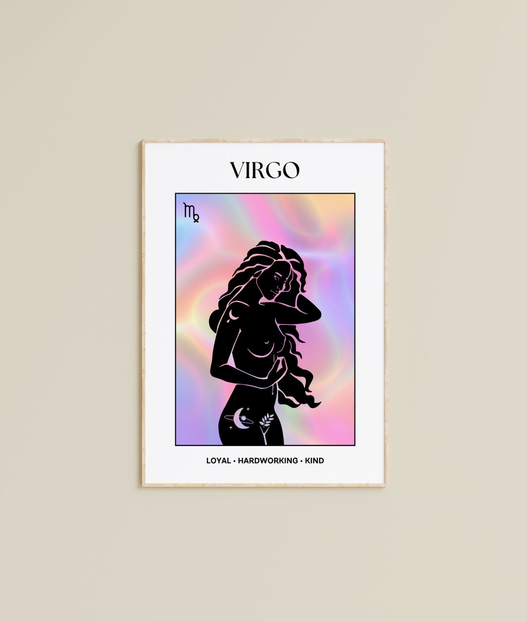 Virgo Print, Printable Wall Art, Aesthetic Poster, Horoscope Art ...