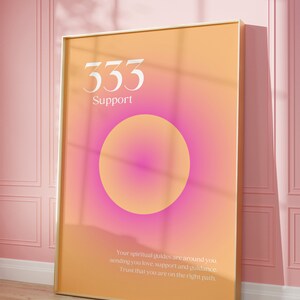333 Angel Number Poster, Dorm Wall Decor, Trendy Wall Art, Aura Poster ...
