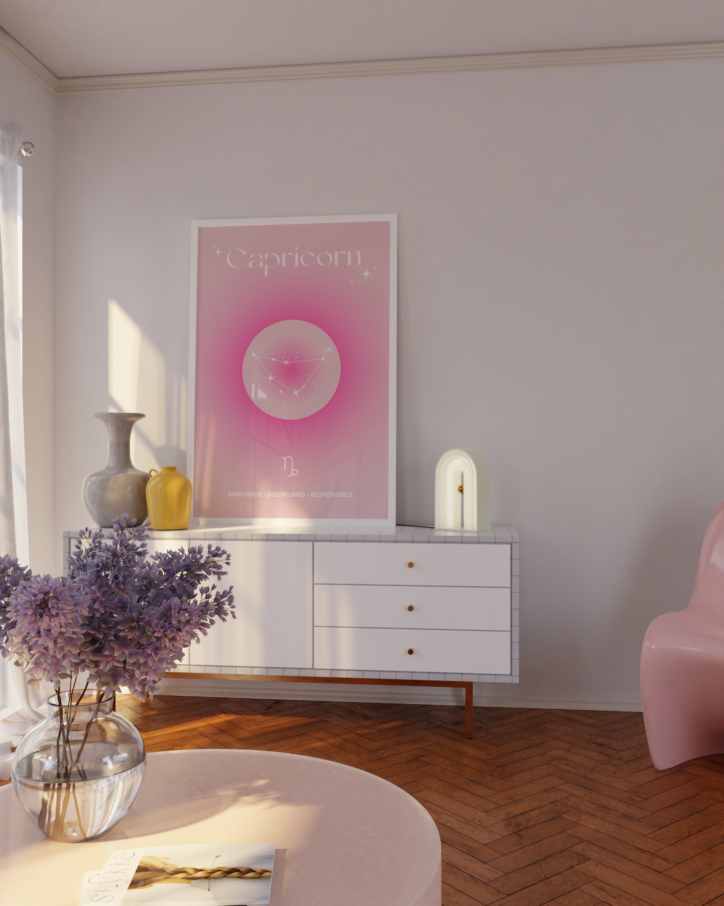 Capricorn Constellation, Printable Wall Art, Capricorn Print, Star Sign ...