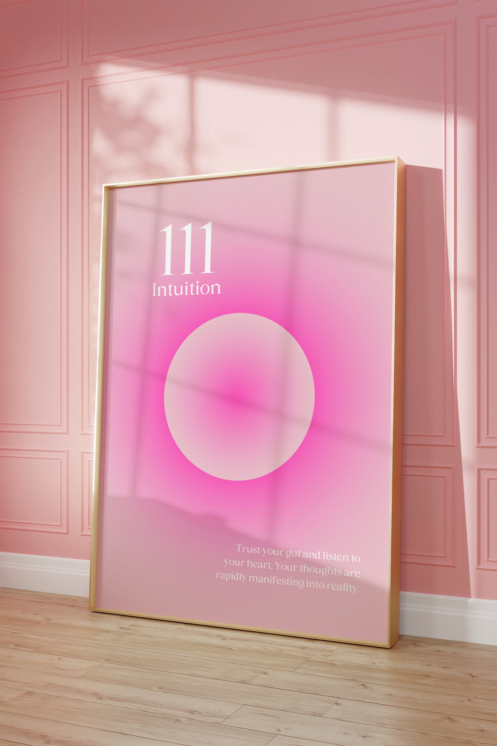 Set of 3 Angel Numbers, 111, 222, 333, Printable Wall Art, Gradient ...