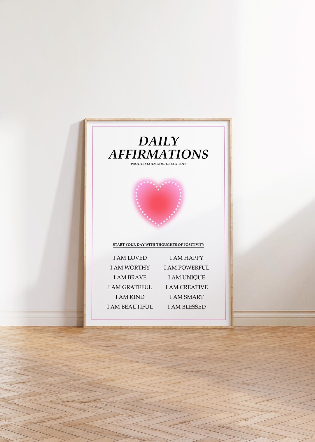 Motivational Poster, Daily Affirmations, Girly Wall Art, Aesthetic ...
