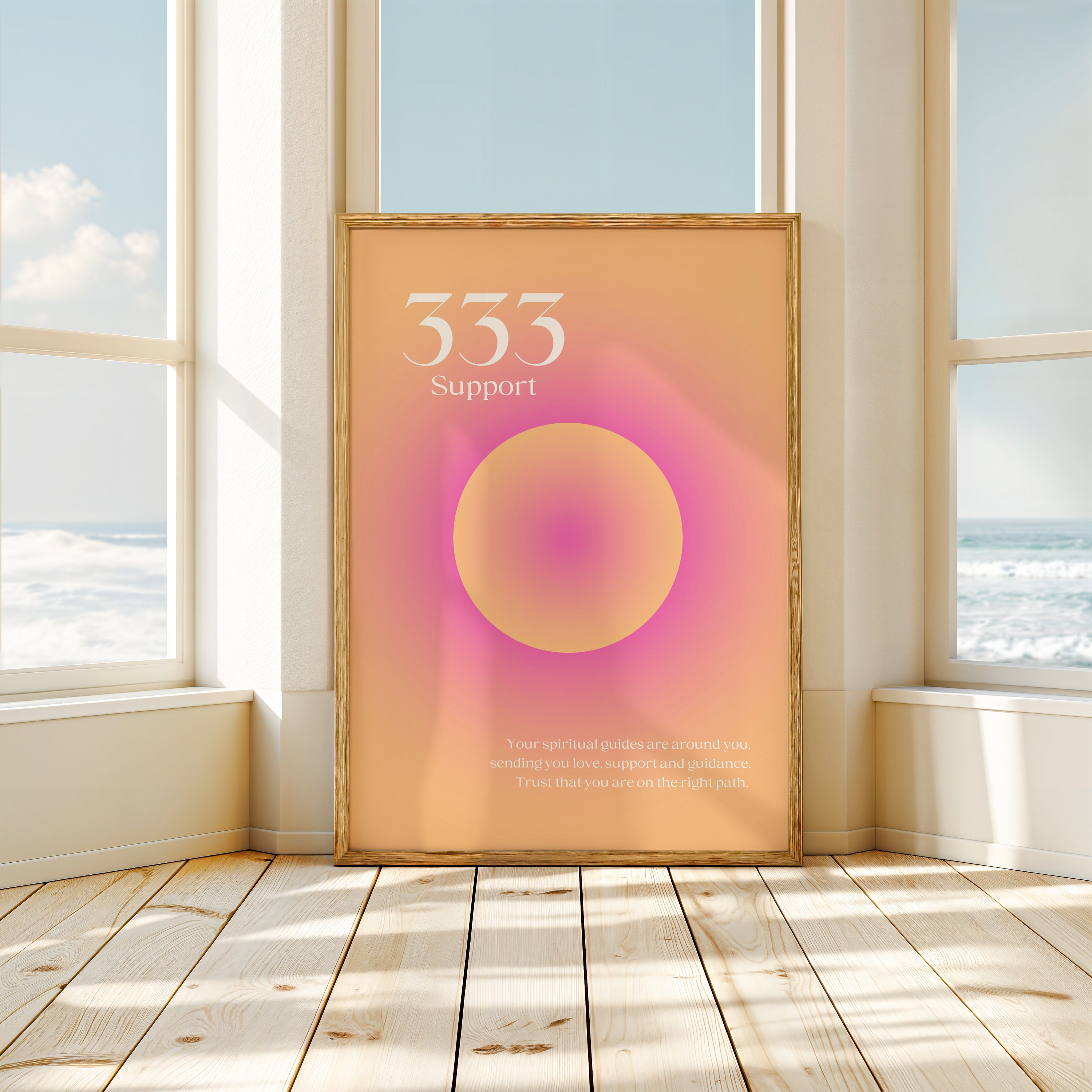 333 Angel Number Poster, Dorm Wall Decor, Trendy Wall Art, Aura Poster ...