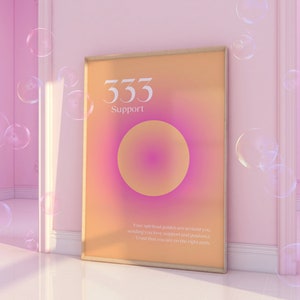 333 Angel Number Poster, Dorm Wall Decor, Trendy Wall Art, Aura Poster ...