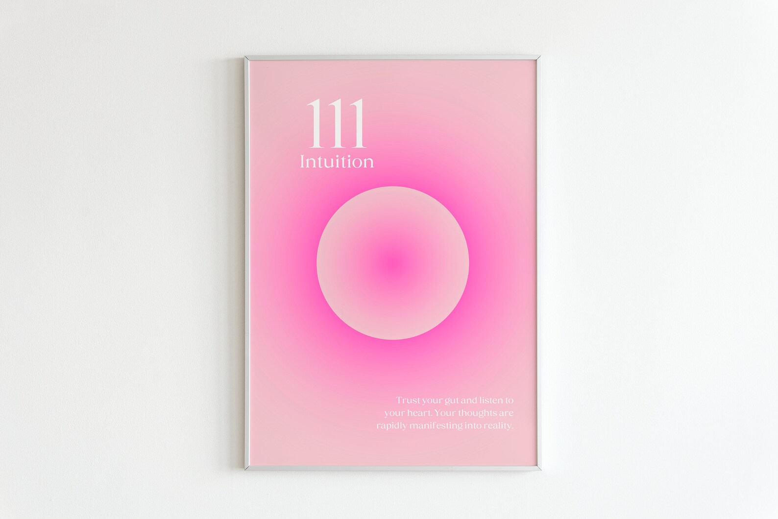 Angel Number 111 Print, Printable Wall Art, Aura Gradient Print ...