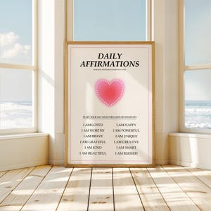Motivational Poster, Daily Affirmations, Girly Wall Art, Aesthetic ...