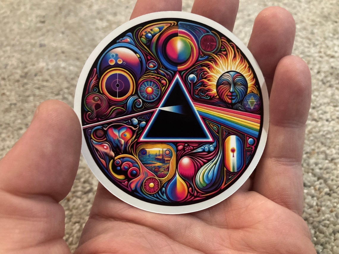 Custom Pink Floyd-inspired Vinyl Sticker Set Psychedelic Prism Art ...