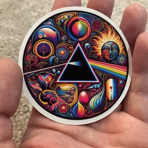 Custom Pink Floyd-inspired Vinyl Sticker Set Psychedelic Prism Art ...