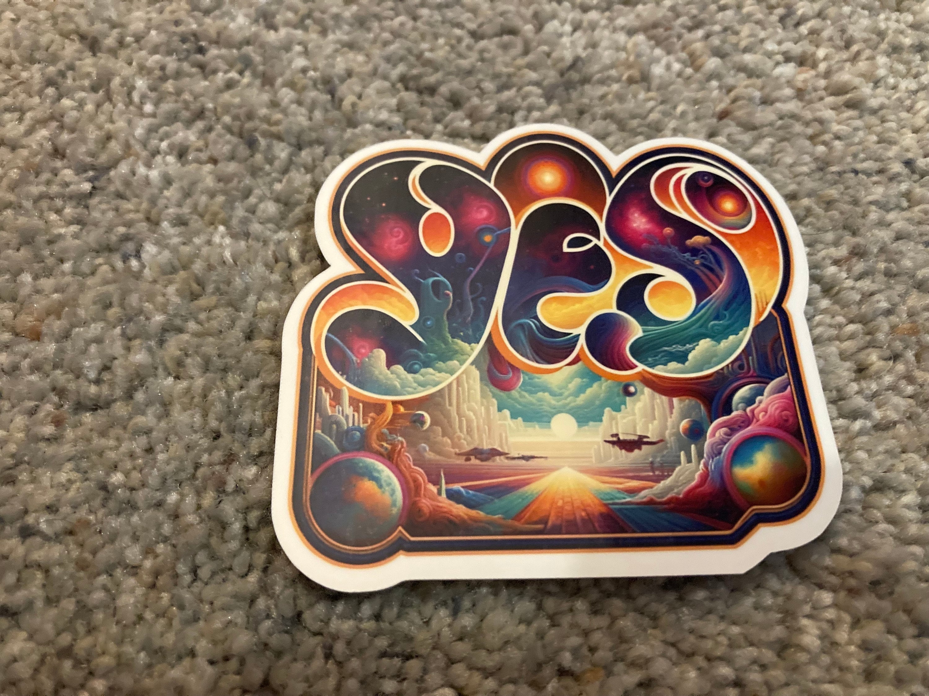 Custom Yes Band-inspired Vinyl Sticker Set Vibrant - Etsy