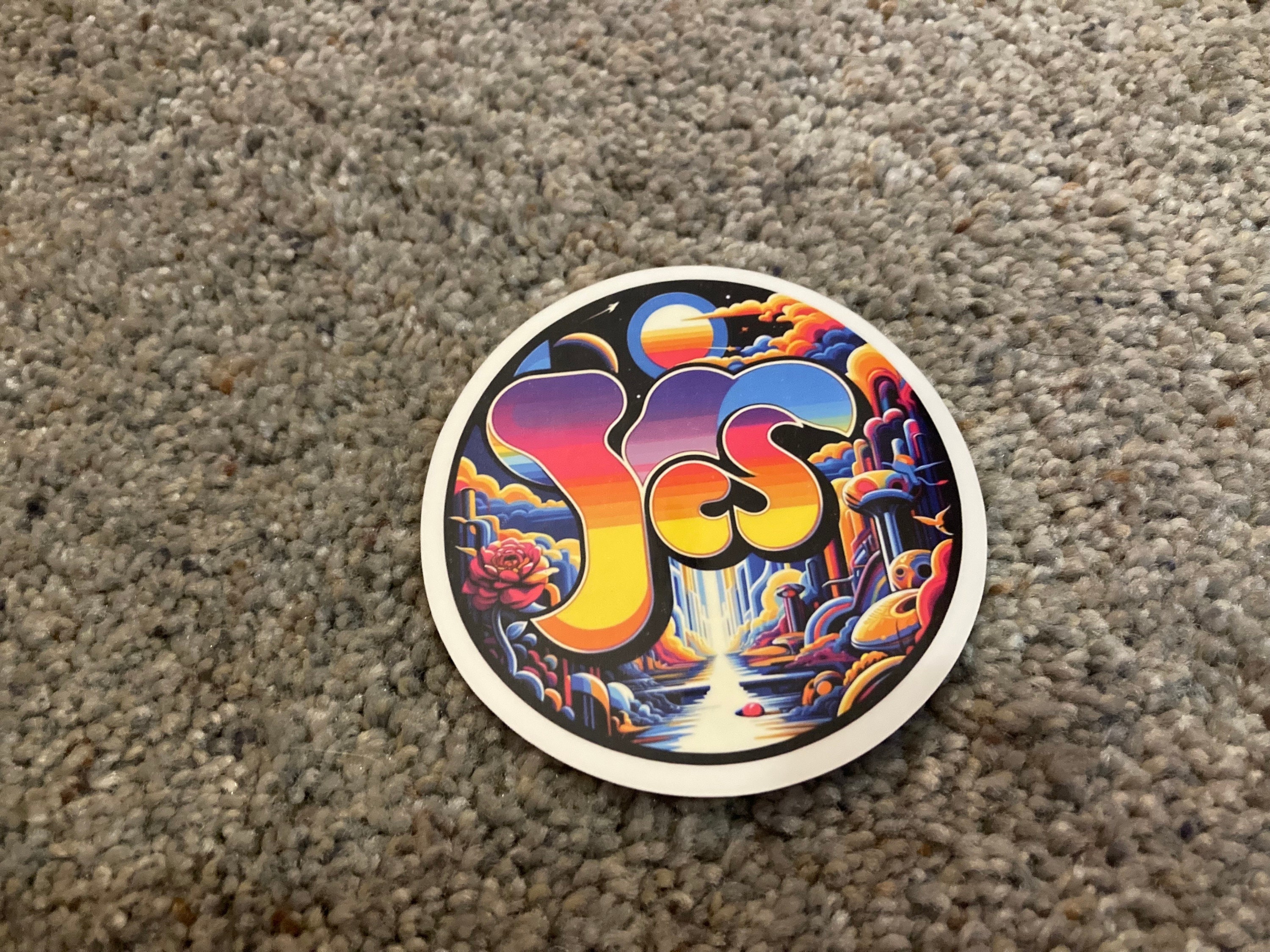 Custom Yes Band-inspired Vinyl Sticker Set Vibrant - Etsy