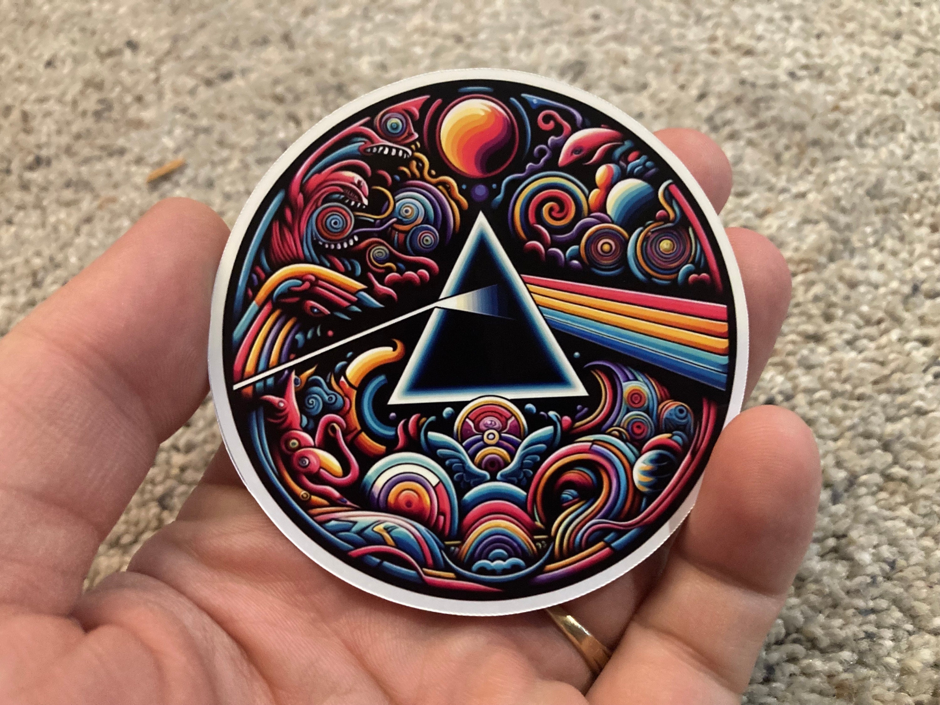 Custom Pink Floyd-inspired Vinyl Sticker Set Psychedelic Prism Art ...