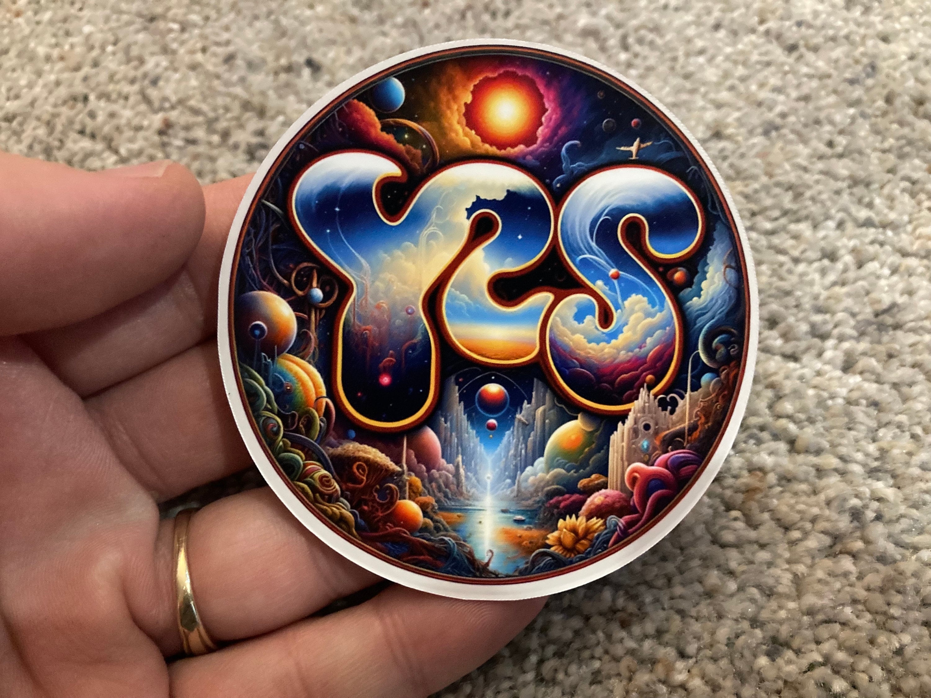 Custom Yes Band-inspired Vinyl Sticker Set Vibrant - Etsy