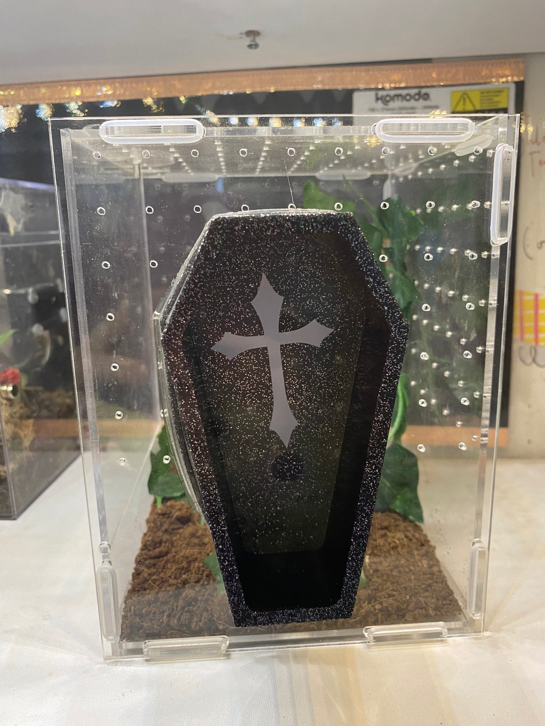 Resin Coffins With Cross Decor for Jumping Spiders - Etsy