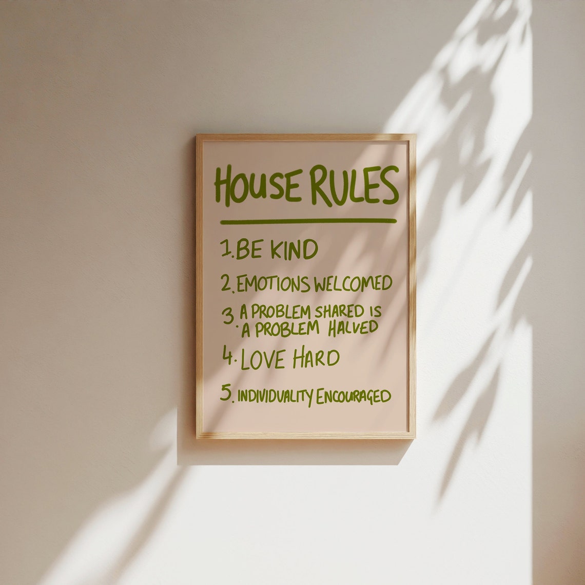 House Rules, Quote Poster, House Rule List, Trendy Illustration ...