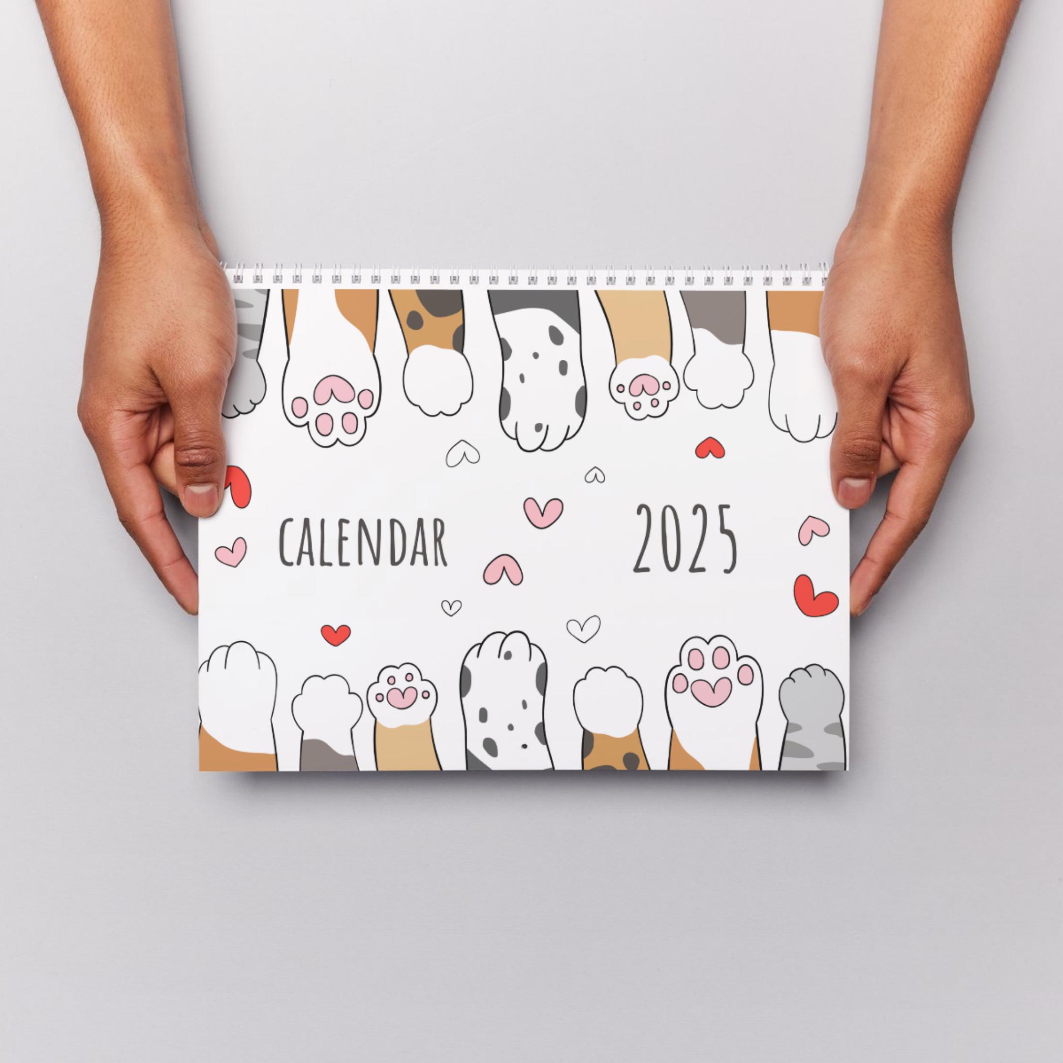 2025 Cat Calendar Monthly Planner Cute Cat Motivational Theme Monthly ...