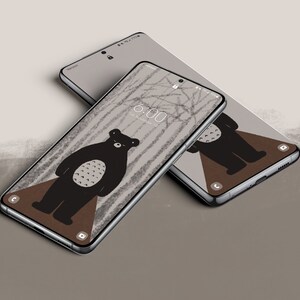 Zen Bear Android & iPhone Wallpaper | Lockscreen | Digital Download - Etsy