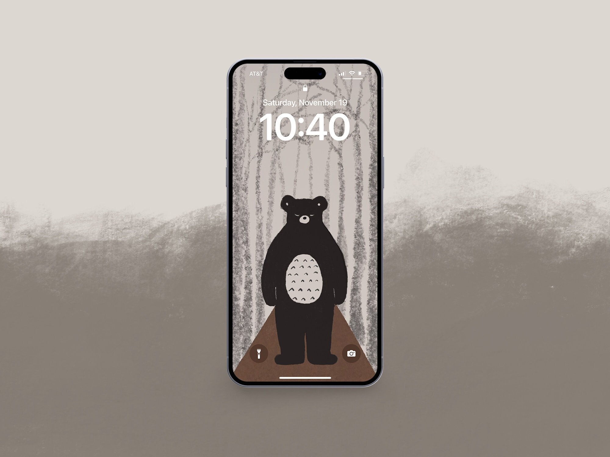 Zen Bear Android & iPhone Wallpaper | Lockscreen | Digital Download - Etsy