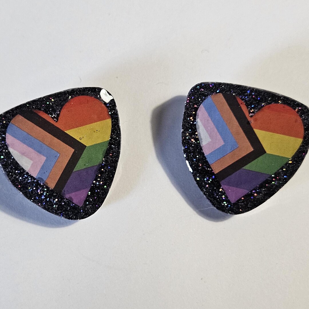 Badges | Two Black LGBT Inclusion Hearts, Cute Accessory | Pin Badge ...