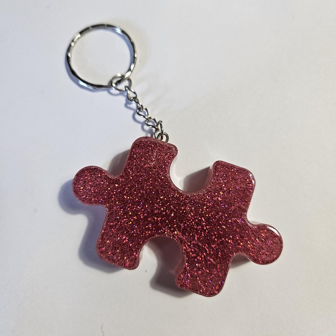 Keyring Charm | Jigsaw, Various Colours | Autism Awareness | Wedding ...