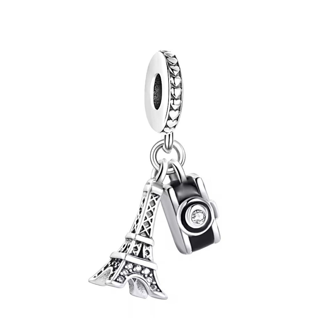 Paris Eiffel Tower Camera Charm Fit for Pandora Bracelet - Etsy