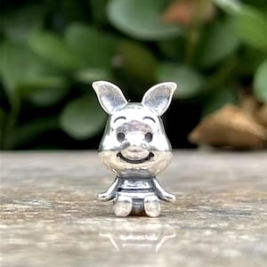 Piglet Winnie the Pooh Character Charm S925 Sterling Silver Charm Bead ...