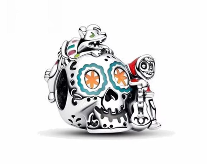 Parks Pixar Coco Miguel & Dante Skull Charm, Charm Fit Pandora Bracelet ...