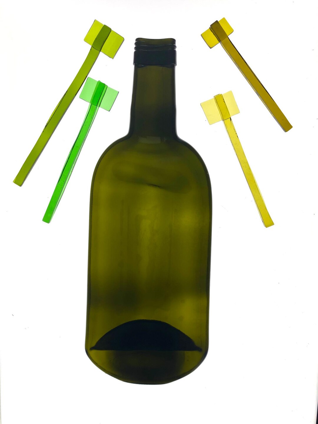 Upcycled Wine Bottle Tray Handmade Sustainable Serving Platter Recycled Glass Charcuterie Board