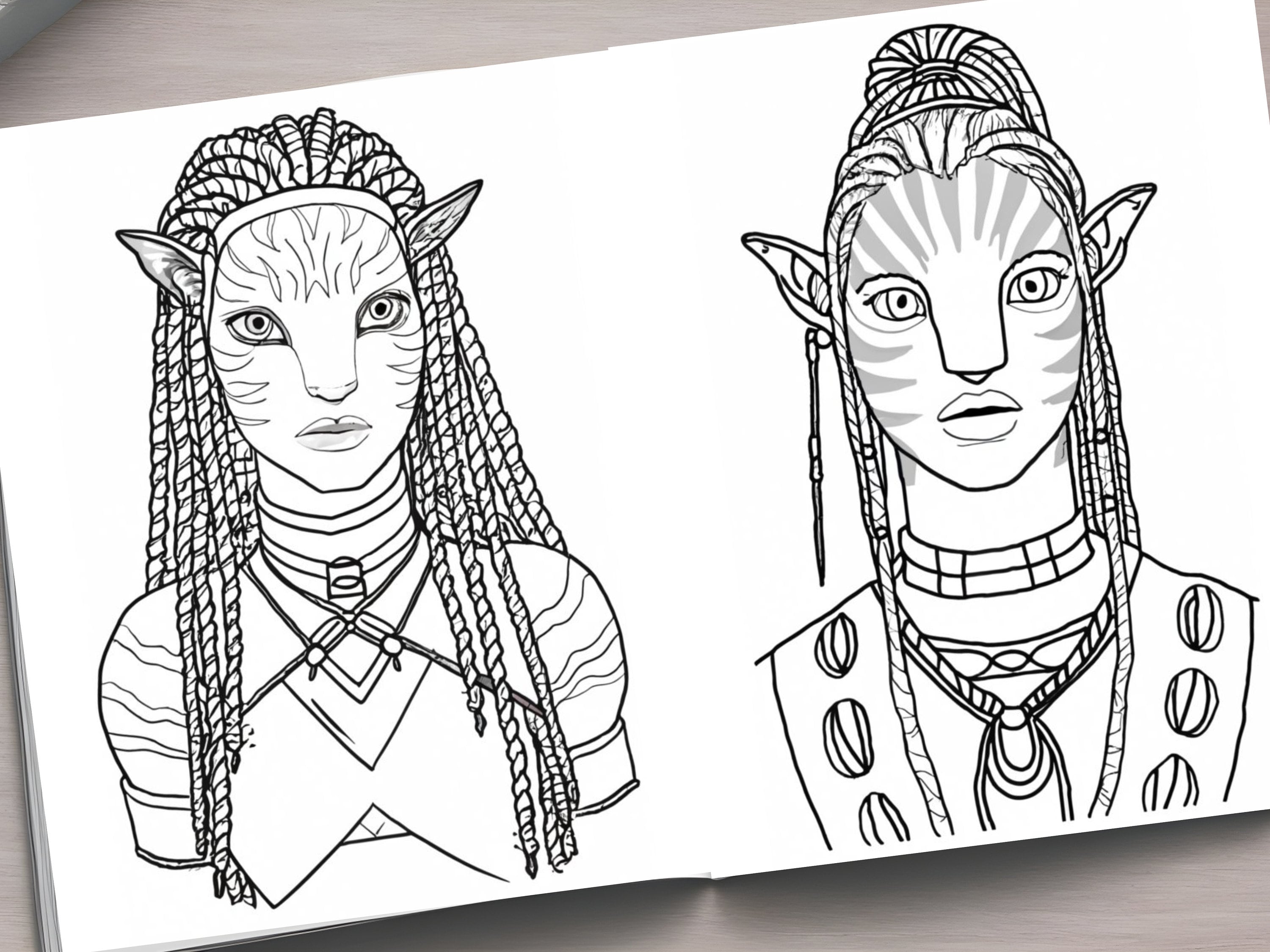 Avatar Coloring Pages: Trending Digital Art for Relaxing Fun Instant ...