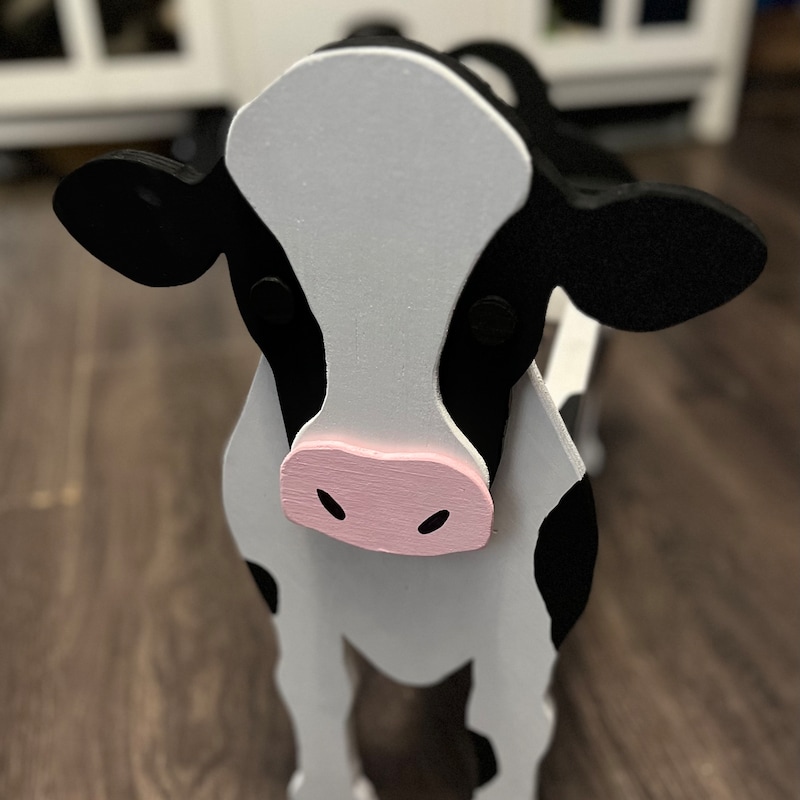 Wooden Cow Planter - Etsy