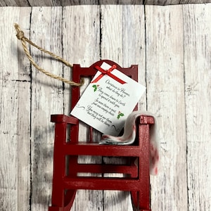 Christmas in Heaven Ornament, Rocking Chair, Lost Loved One, Christmas ...