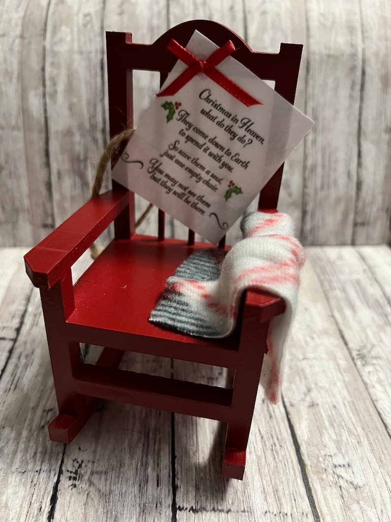 Christmas in Heaven Ornament, Rocking Chair, Lost Loved One, Christmas ...