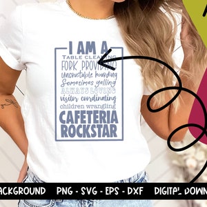Cafeteria Rockstar Svg, Cafe Monitor Png, School Lunch Helper - Etsy
