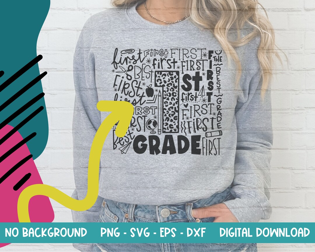 First Grade Doodles Svg, Best Grade Png, Teacher or Student Svg ...