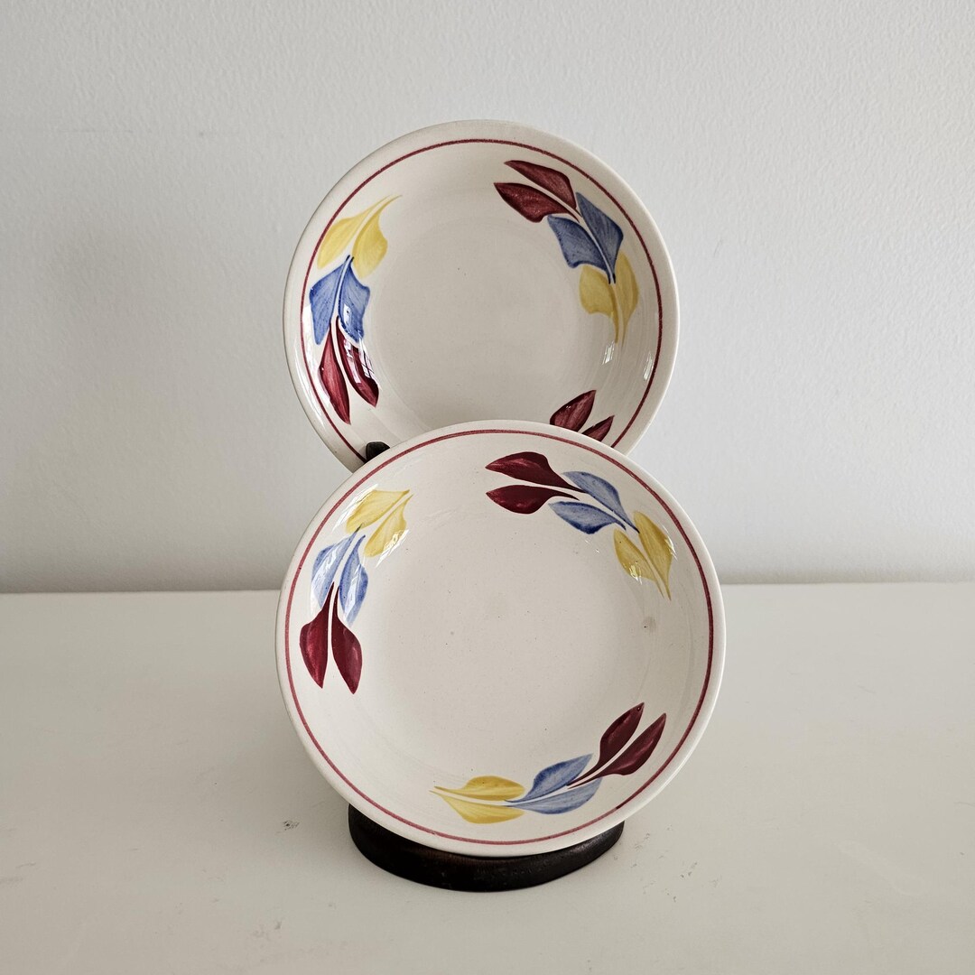 Antique Blue Ridge Southern Potteries Set of 2 Berry Bowls 5" Erwin, TN ...