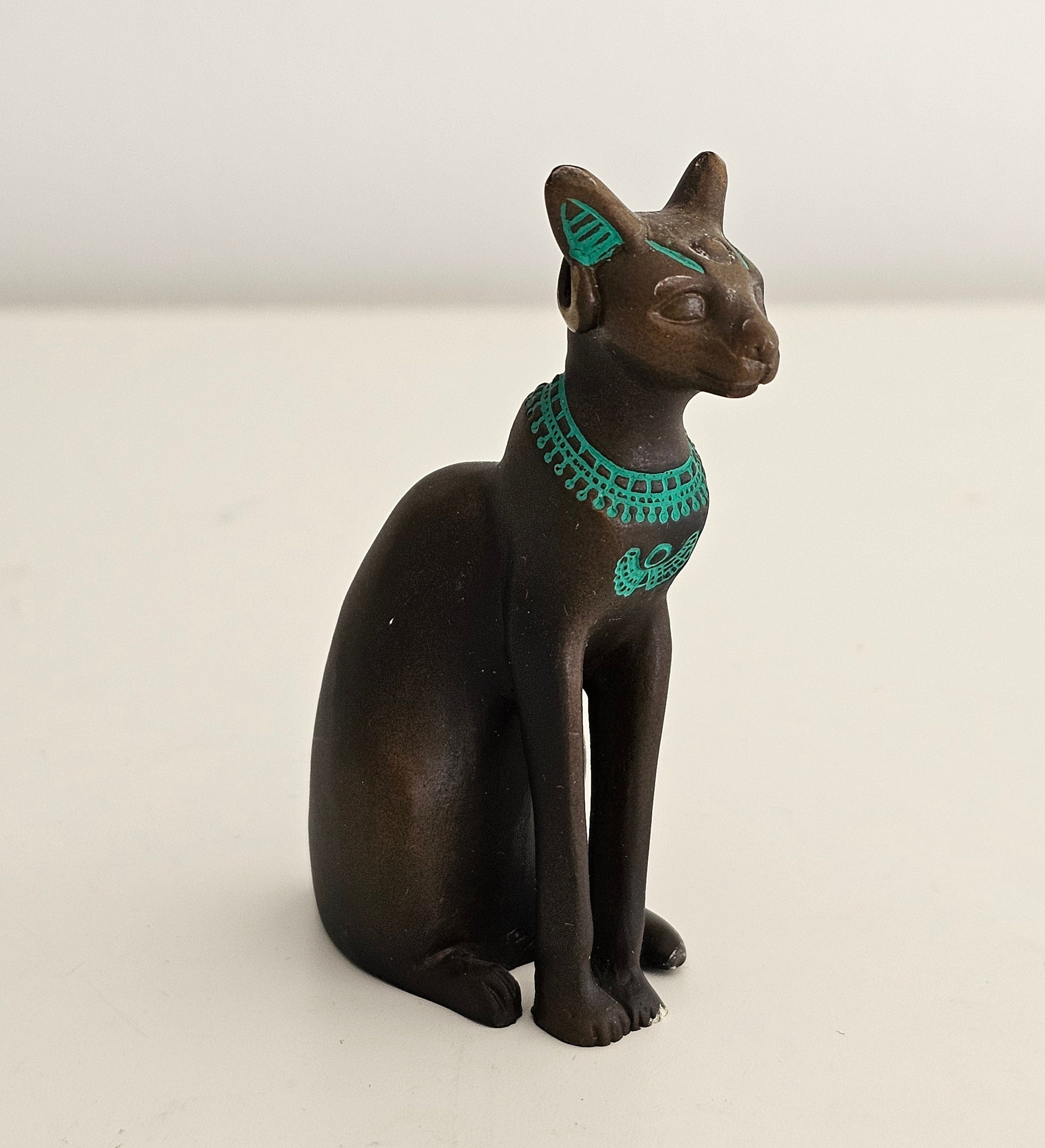 RARE Franklin Mint the Curio Cabinet Cats Collection Egyptian Cat Metal ...