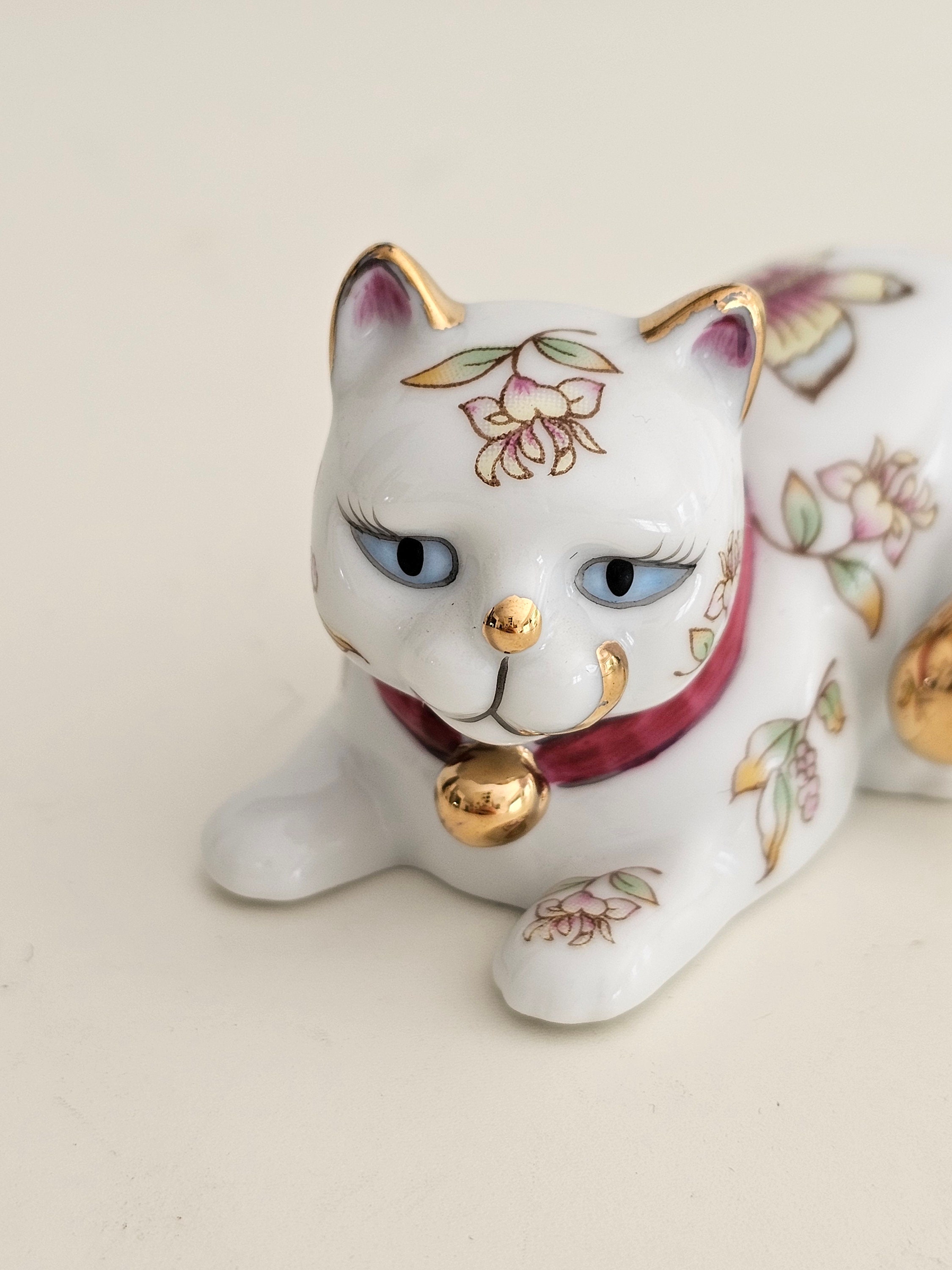 RARE Franklin Mint Curio Cabinet Cats Collection Satsuma Japan ...