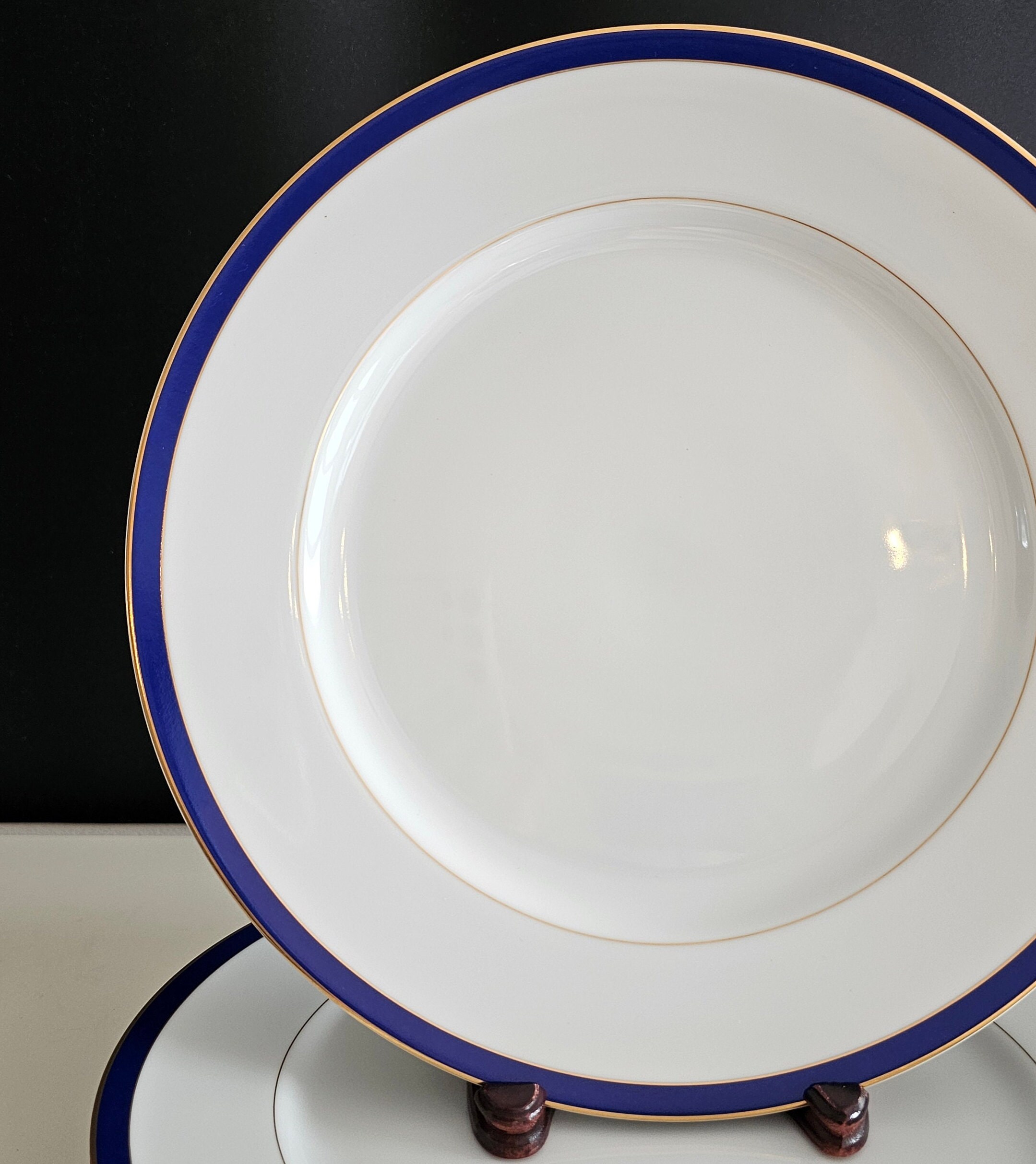 Gorham Royal Imperial Cobalt Dinner Plates - Set of 4, 24kt Gold China ...