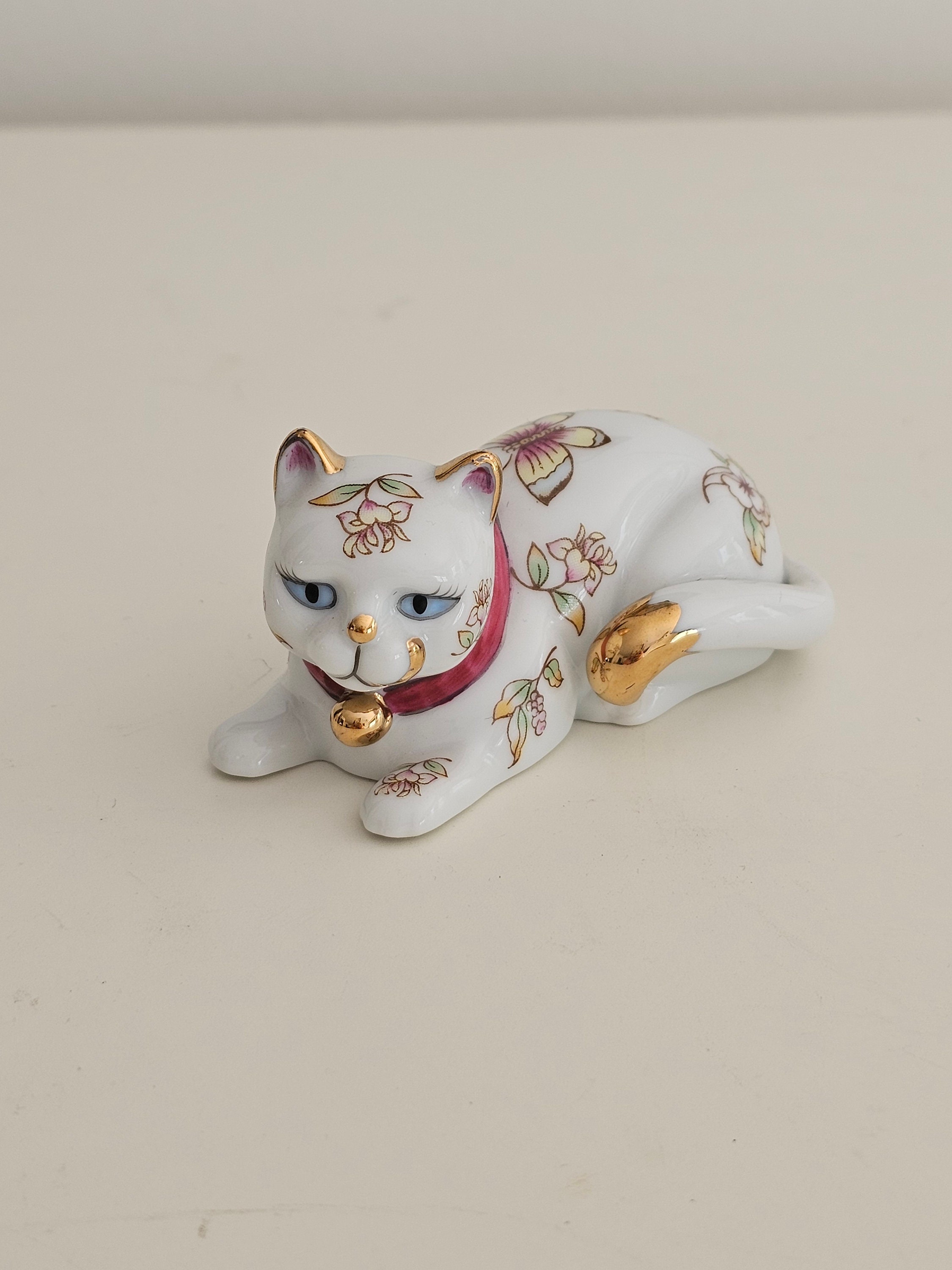 RARE Franklin Mint Curio Cabinet Cats Collection Satsuma Japan ...