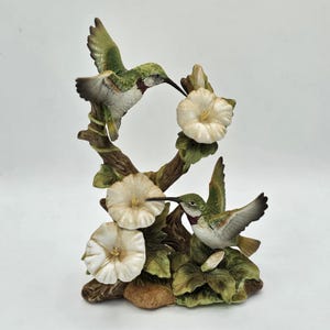 Westminster Hummingbirds and Morning Glory 9" Porcelain Figurine RARE ...