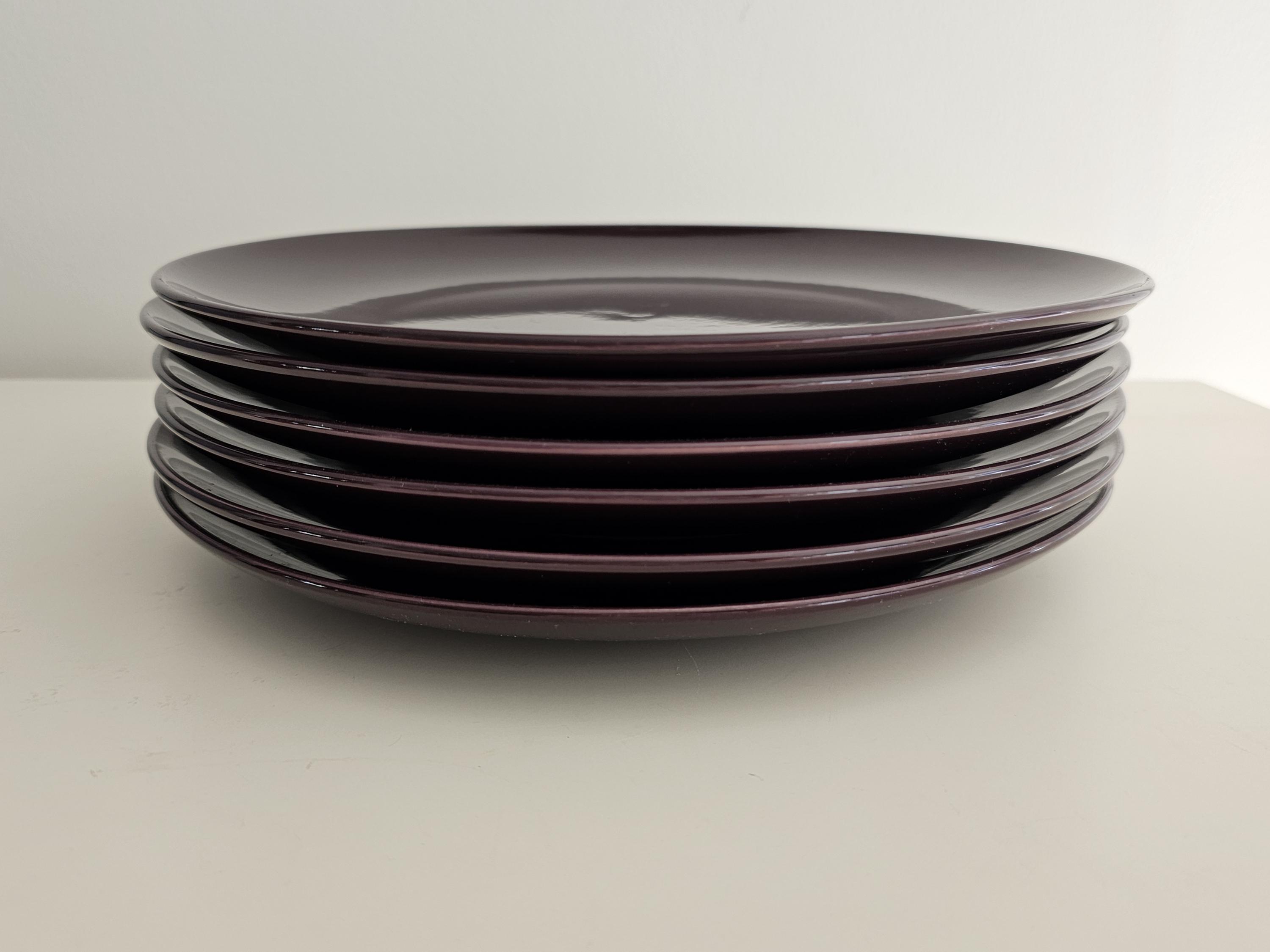 IKEA of Sweden Fargrik Dark Lilac Dinner Plate SET OF 6 Eggplant Dark ...