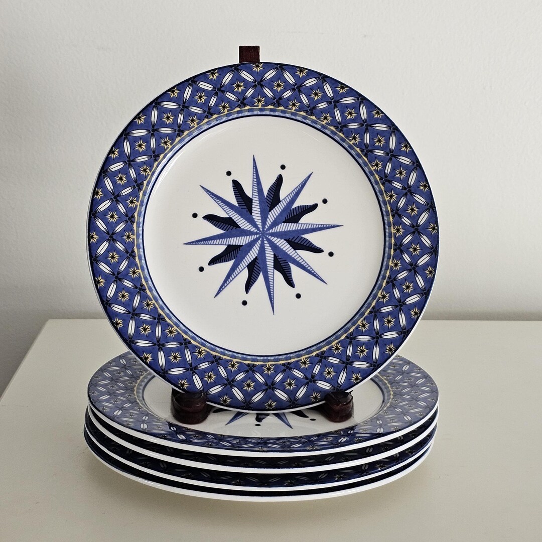 Victoria & Beale Williamsburg 9026 Casual Cobalt Blue and White Star ...