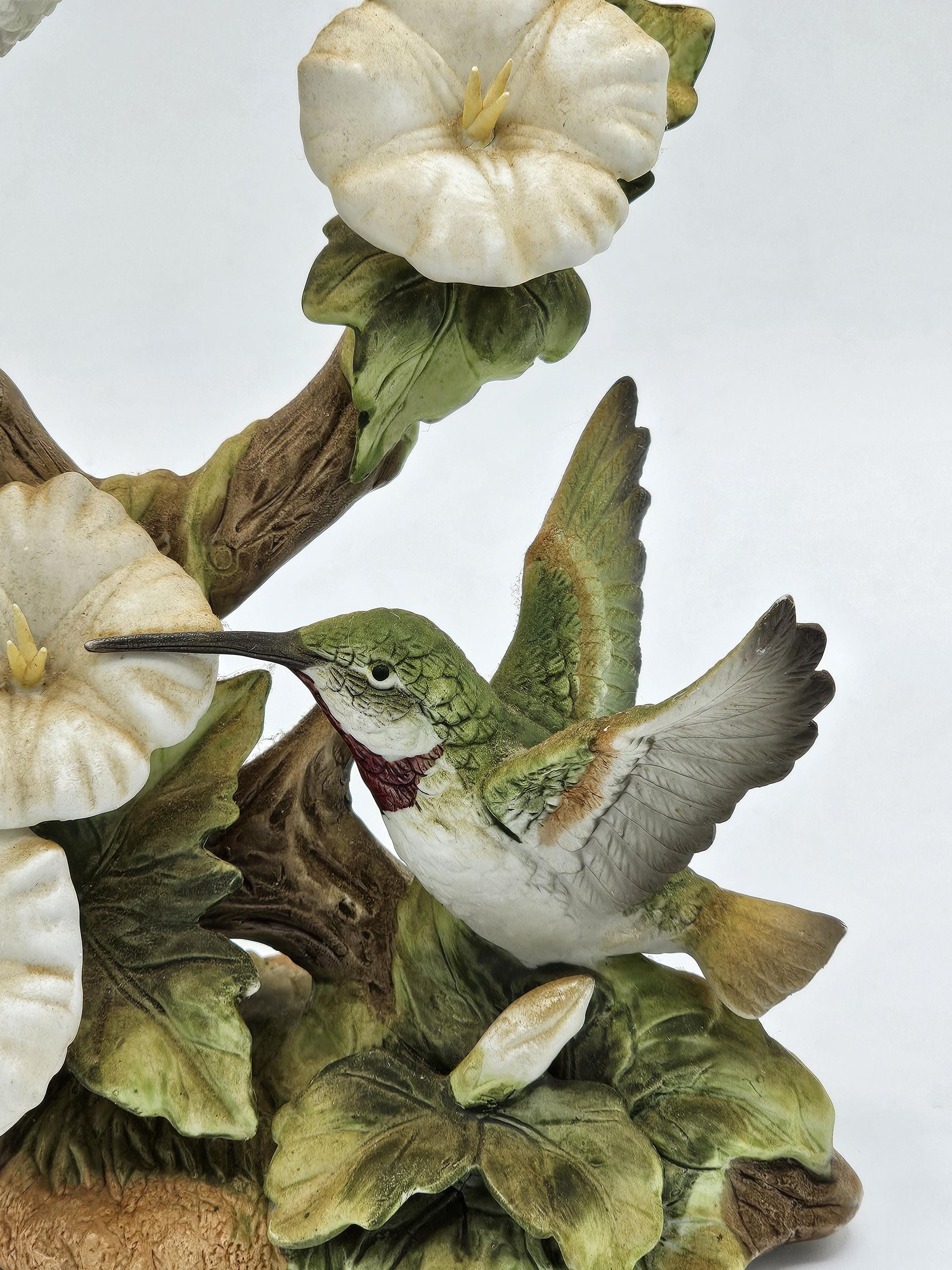 Westminster Hummingbirds and Morning Glory 9" Porcelain Figurine RARE ...