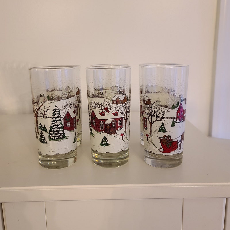 Christmas Glassware - Etsy