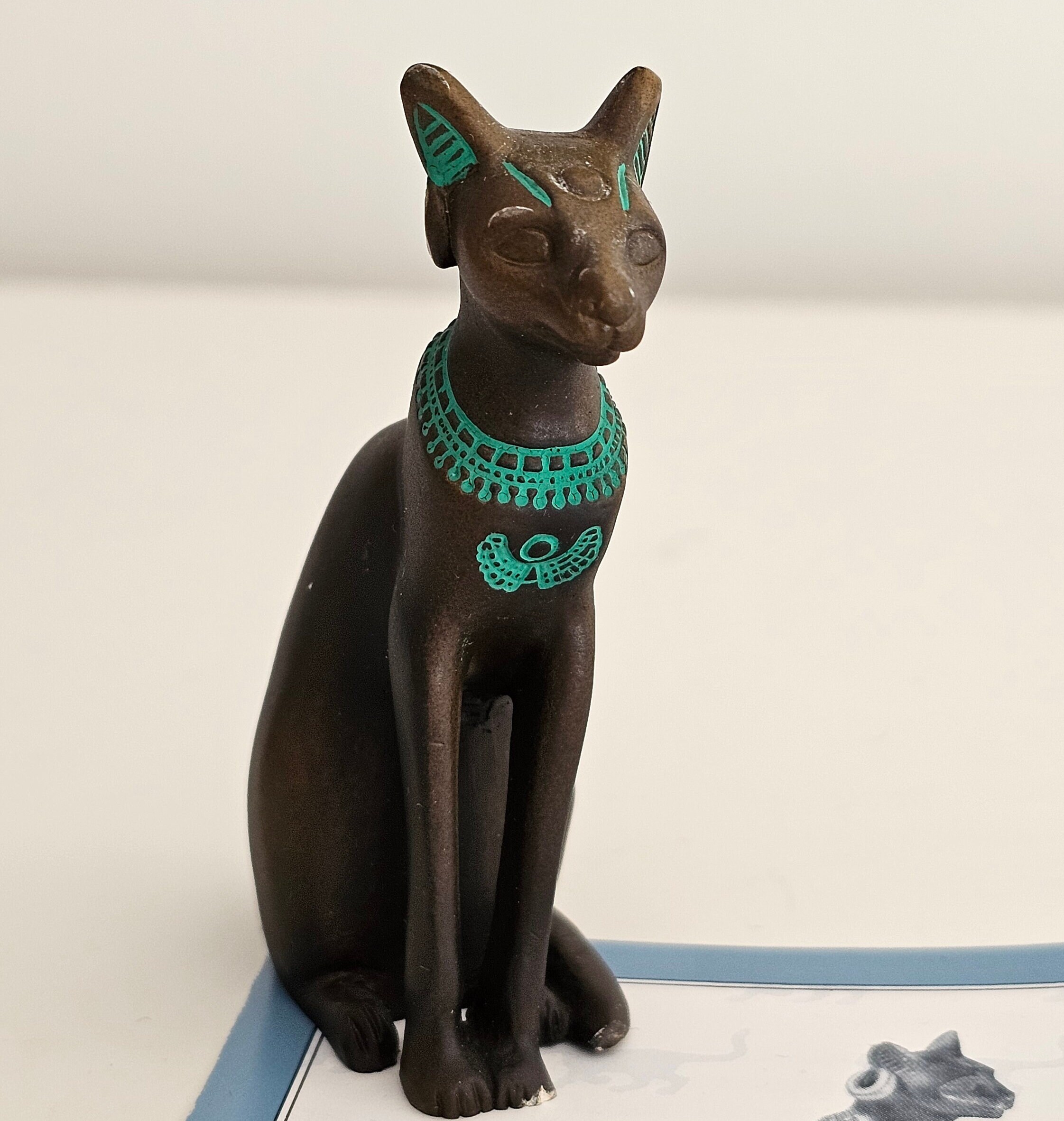 RARE Franklin Mint the Curio Cabinet Cats Collection Egyptian Cat Metal ...