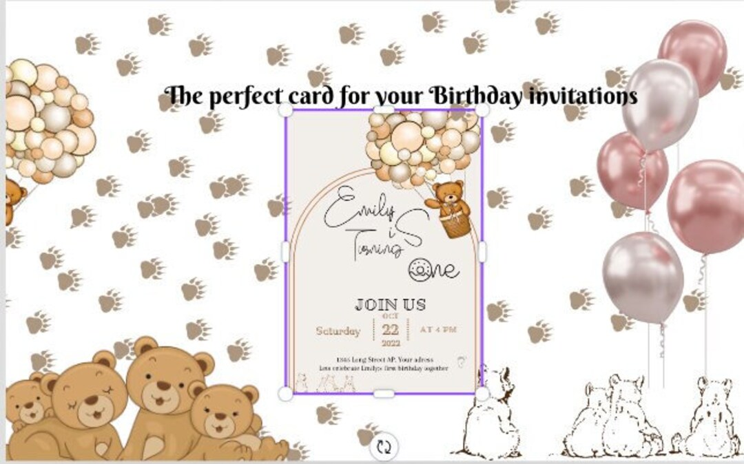 Birthday Invitation Card - Etsy