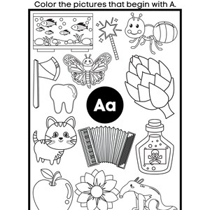 Alphabet Learning Activity Book - Etsy