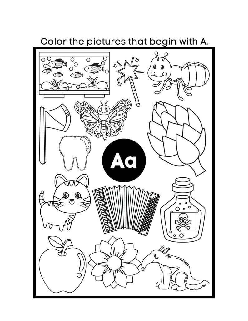 Alphabet Learning Activity Book - Etsy