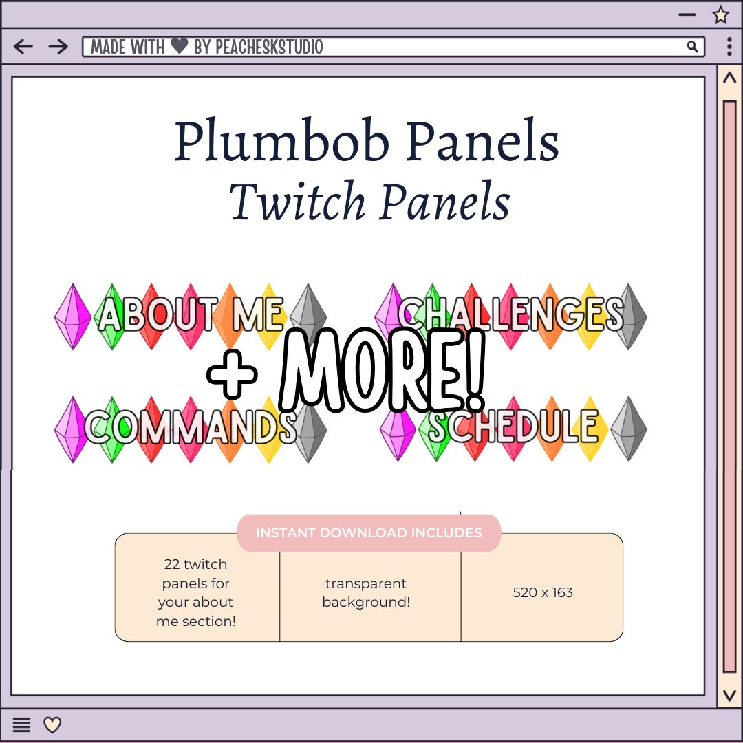 22x CUTE TWITCH PANELS | Twitch About Me | S.ims4 Panels | Plumbob ...