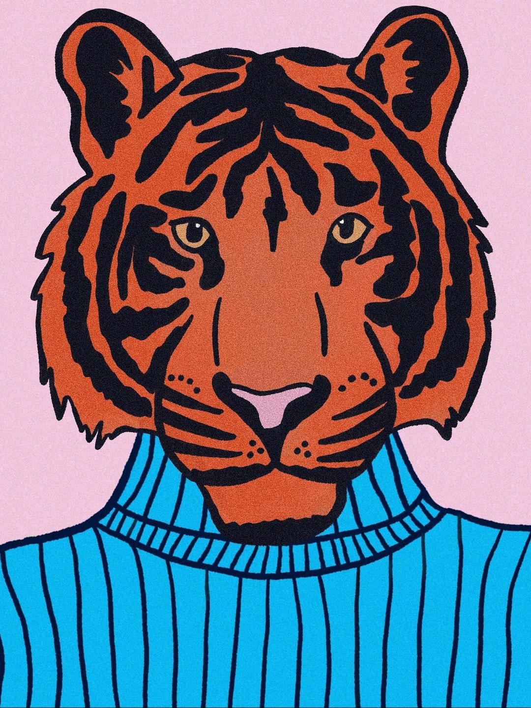 Fancy Tiger Turtleneck Digital Download - Etsy