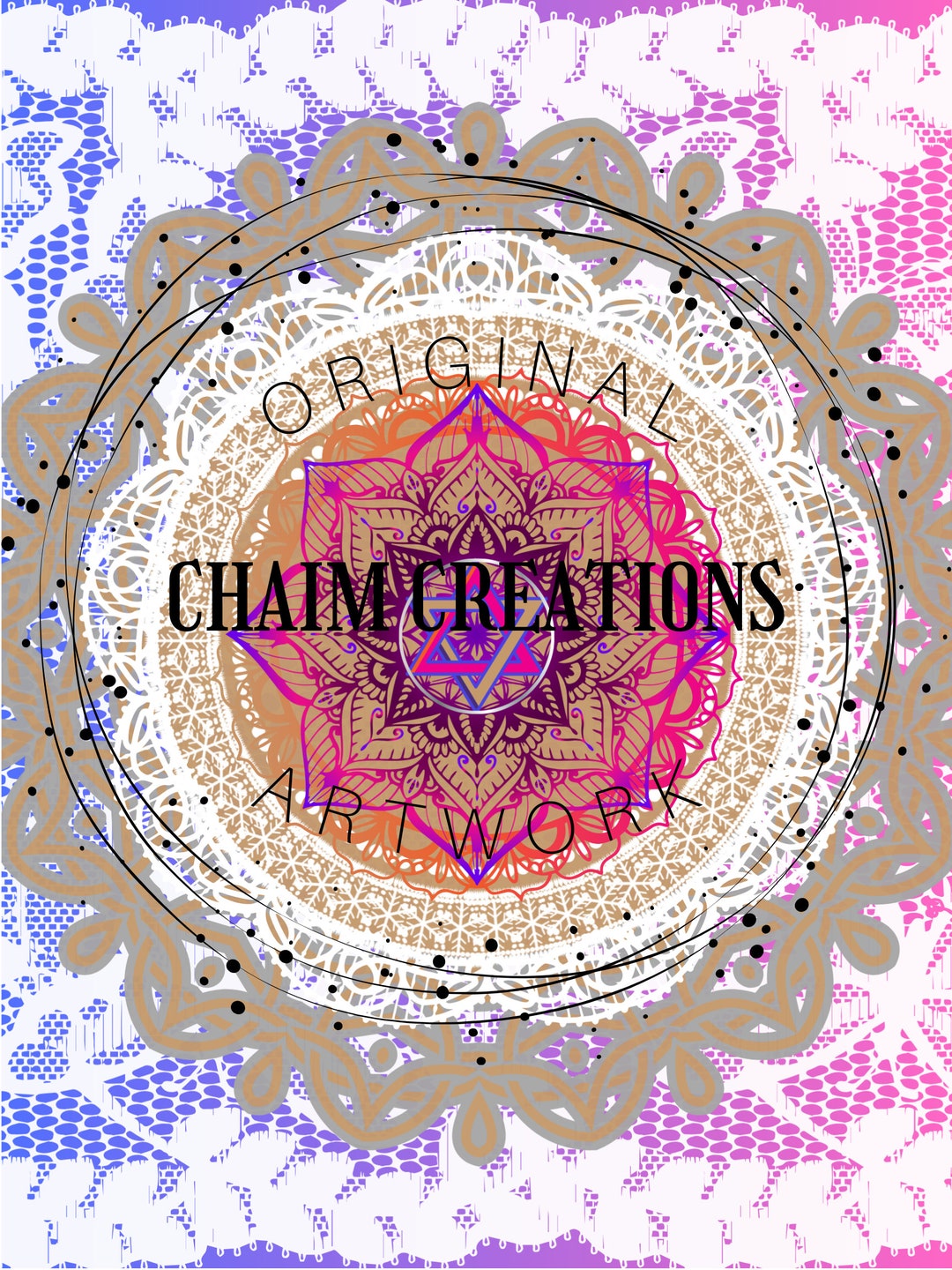 Little Karin's Joy Mandala 18x24in Digital Print - Etsy