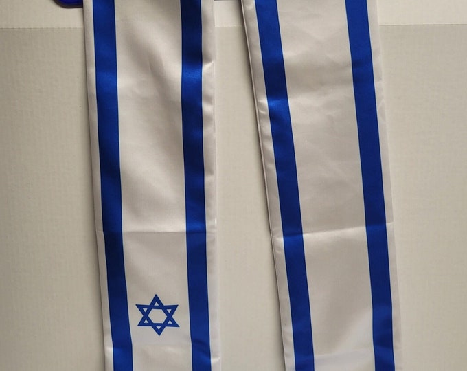 Israel Graduation Stole Israel Flag Sash - Etsy